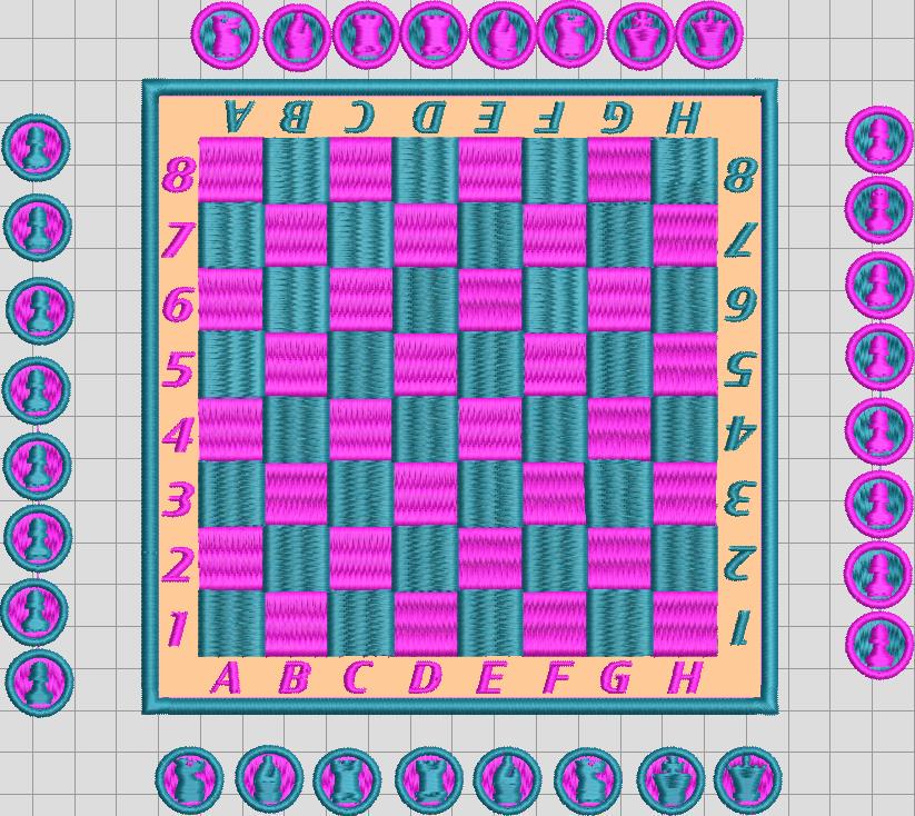 Worlds First Embroidered Playable Chess Refrigerator Magnet Set. - Etsy