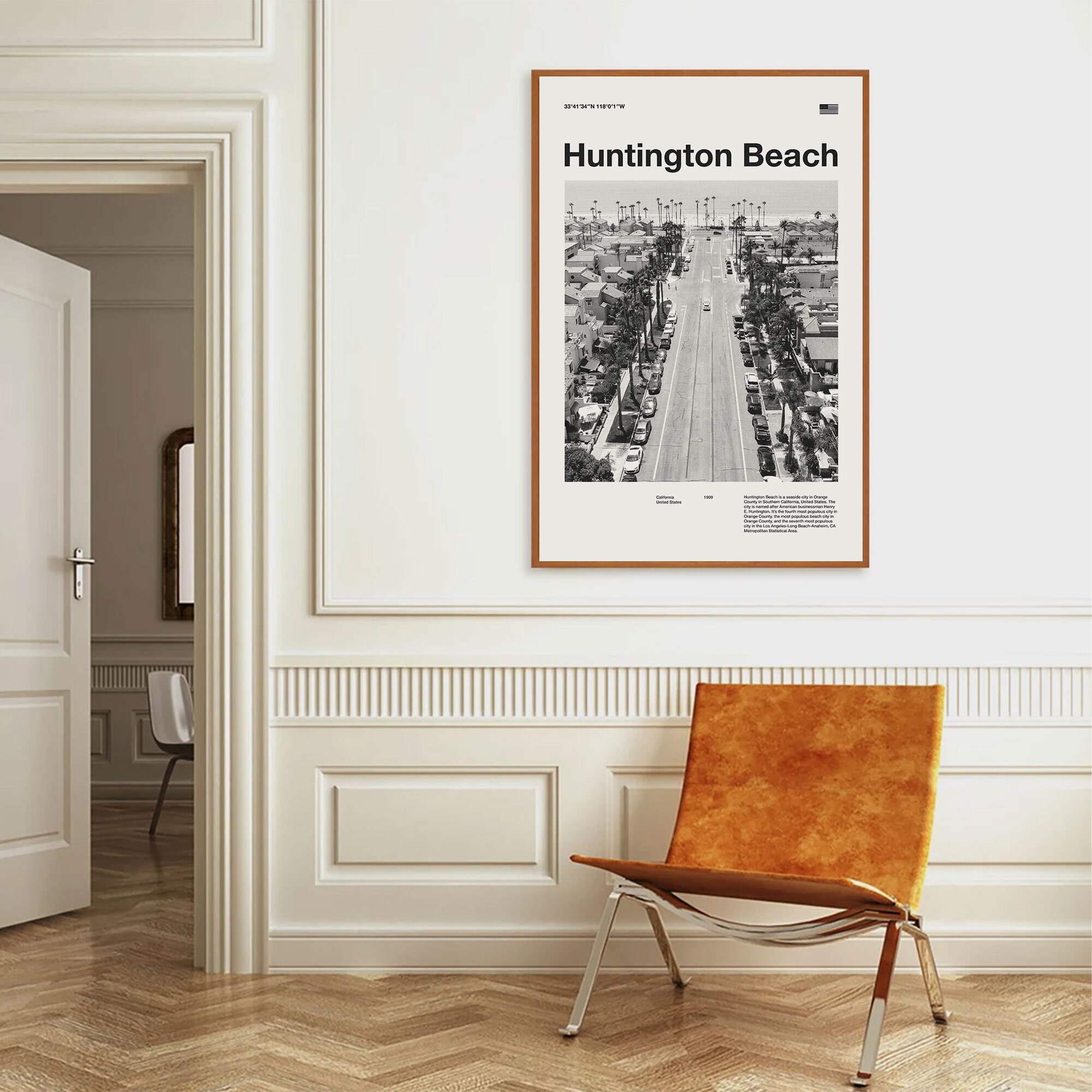 Huntington Beach City Art Print | Huntington Beach Poster | Huntington ...