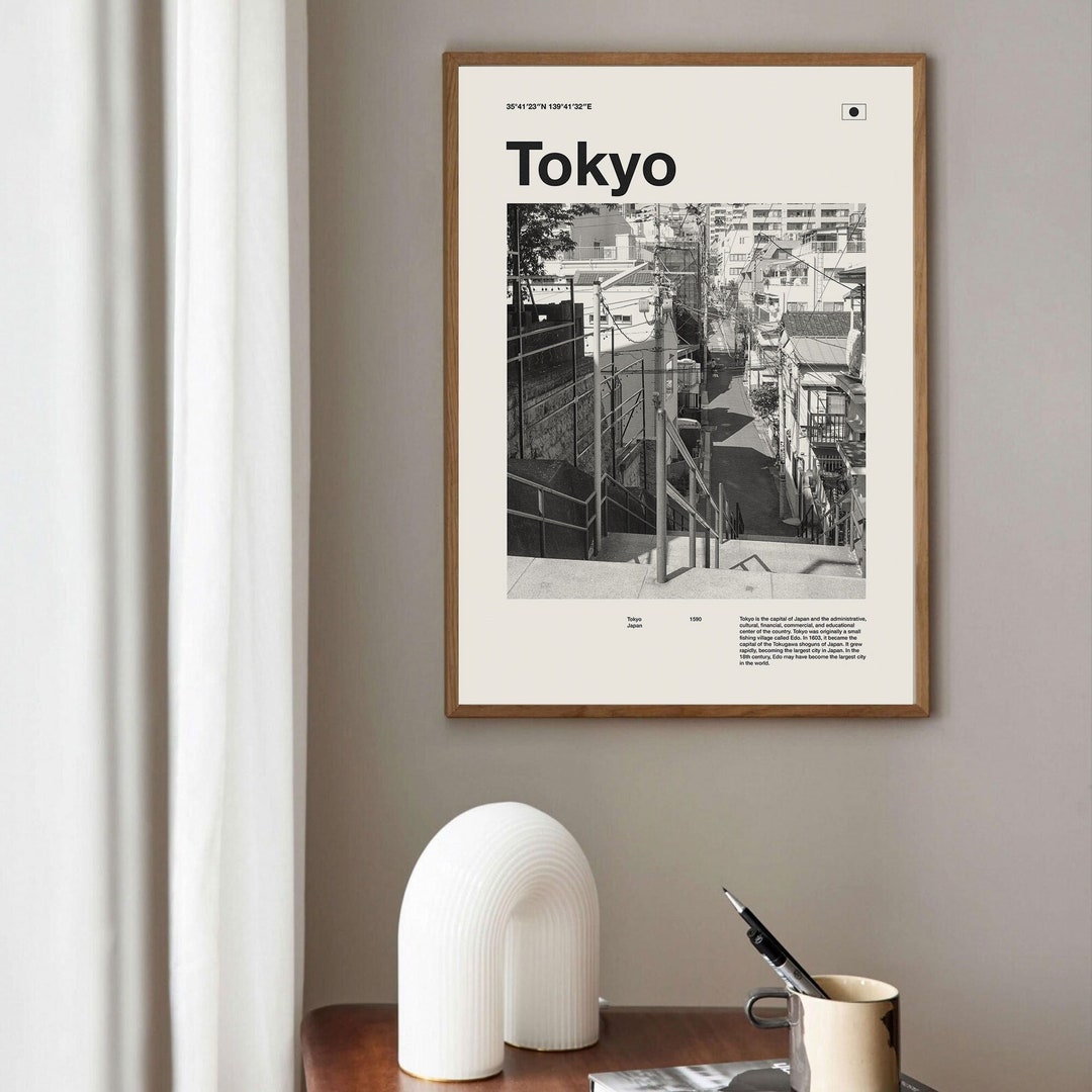 Tokyo Art Print | Tokyo Poster | Tokyo Wall Art | Mid Century Poster ...
