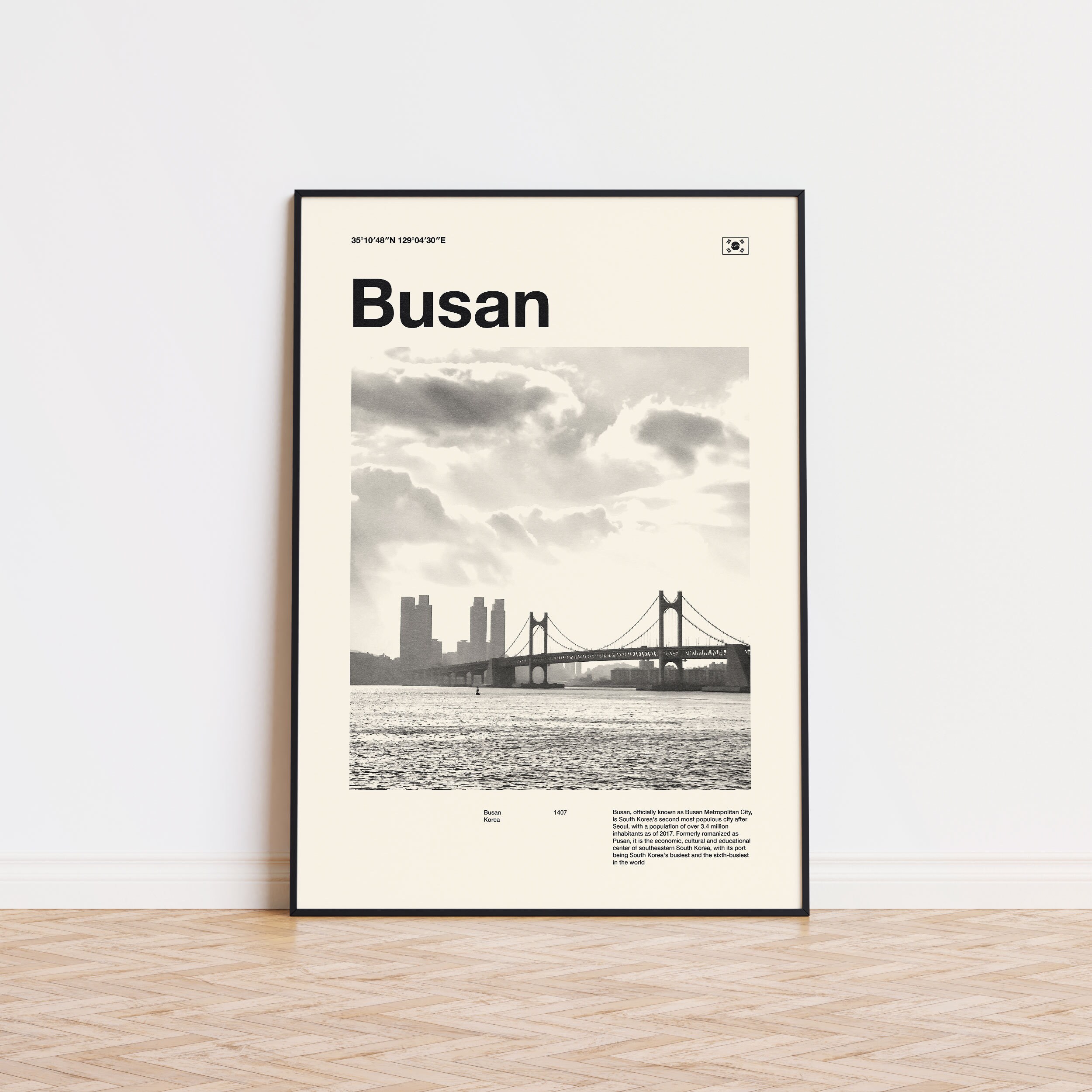 Busan Art Print Busan Poster Busan Wall Art Mid Century - Etsy