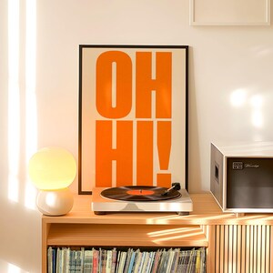 Oh Hi Poster | Minimalist Modern Typographic Print |trendy Wall Art ...