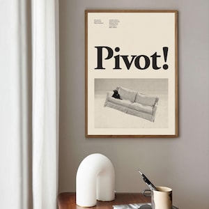 Pivot Friends Inspired Poster | Mid-century Modern Poster | Minimalist ...