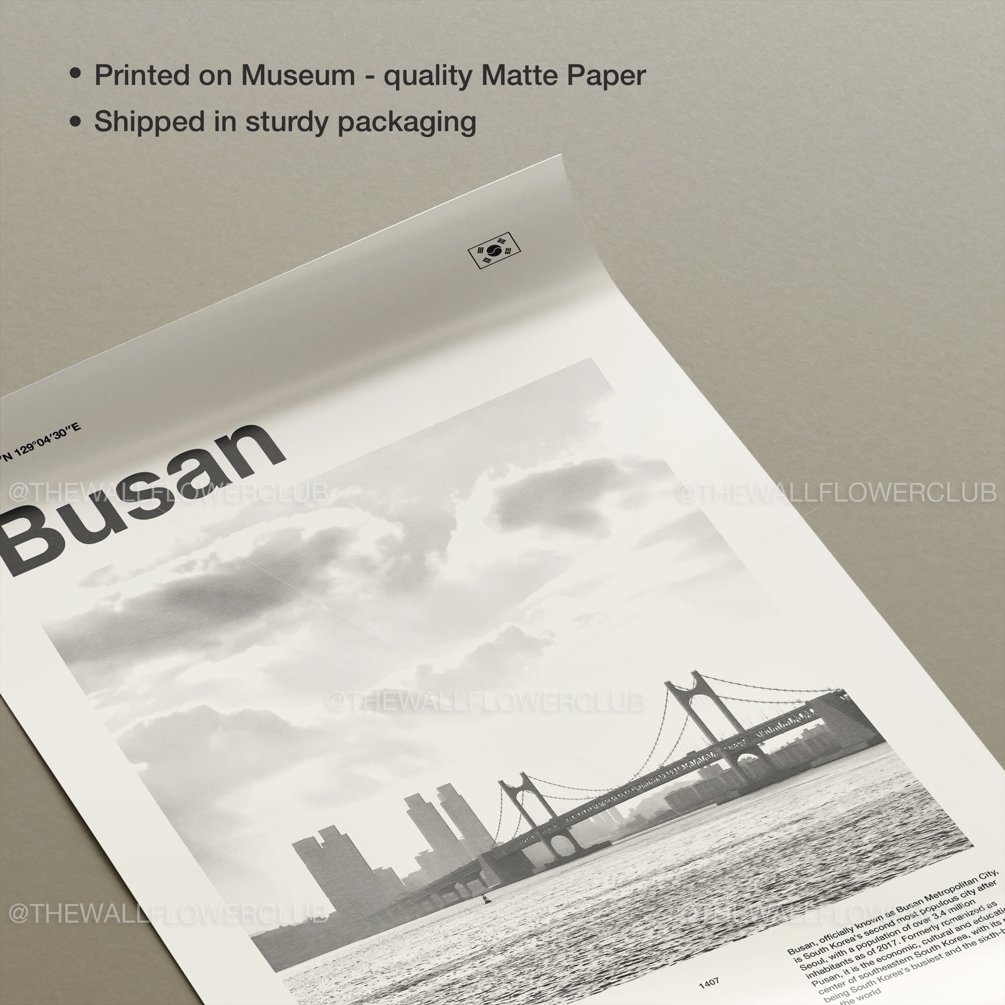 Busan Art Print Busan Poster Busan Wall Art Mid Century - Etsy