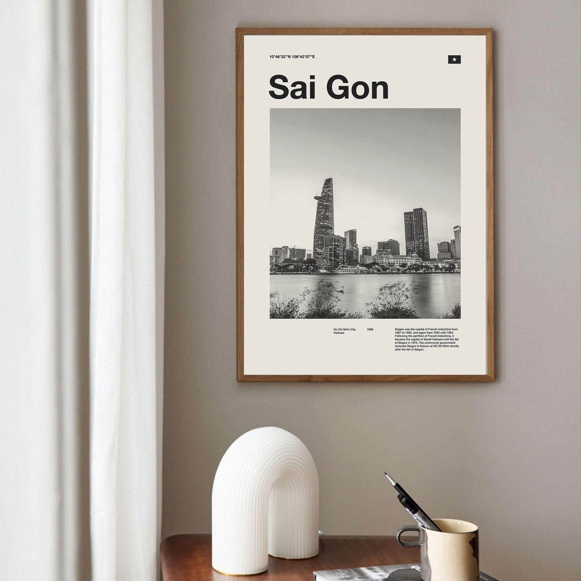 Sai Gon Art Print Sai Gon Poster Sai Gon Wall Art Mid - Etsy