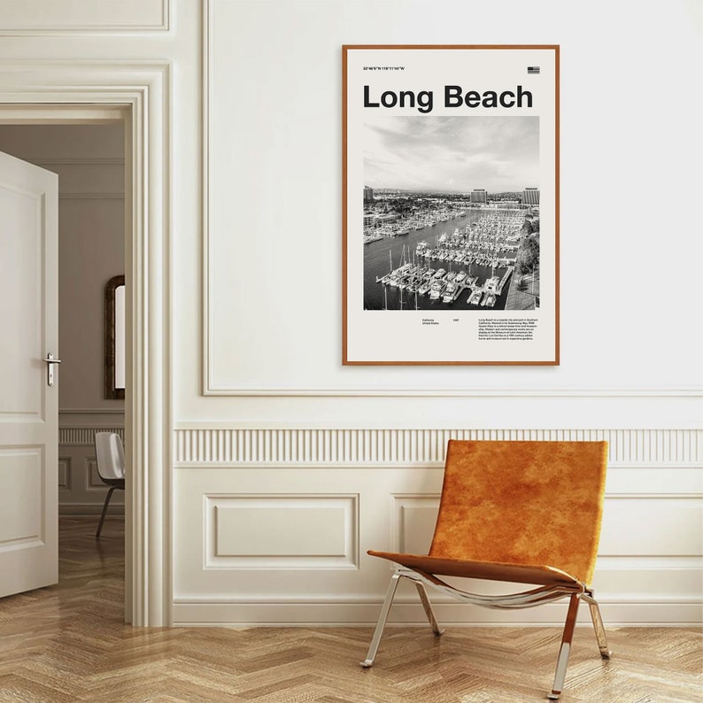 Long Beach City Art Print | Long Beach Poster | Long Beach Wall Art ...