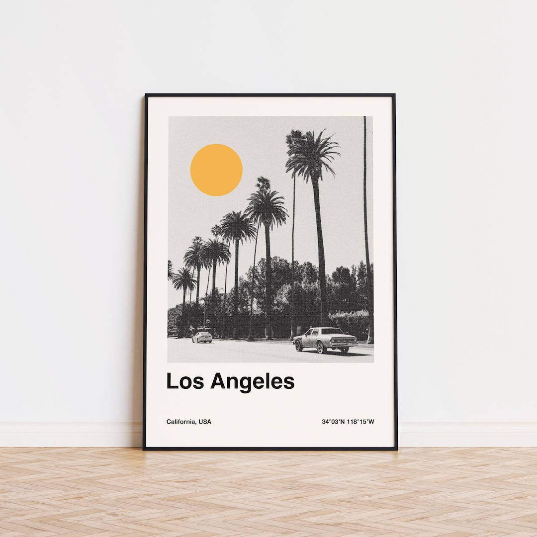 Los Angeles City Poster | California Art Print | Los Angeles Wall Art ...