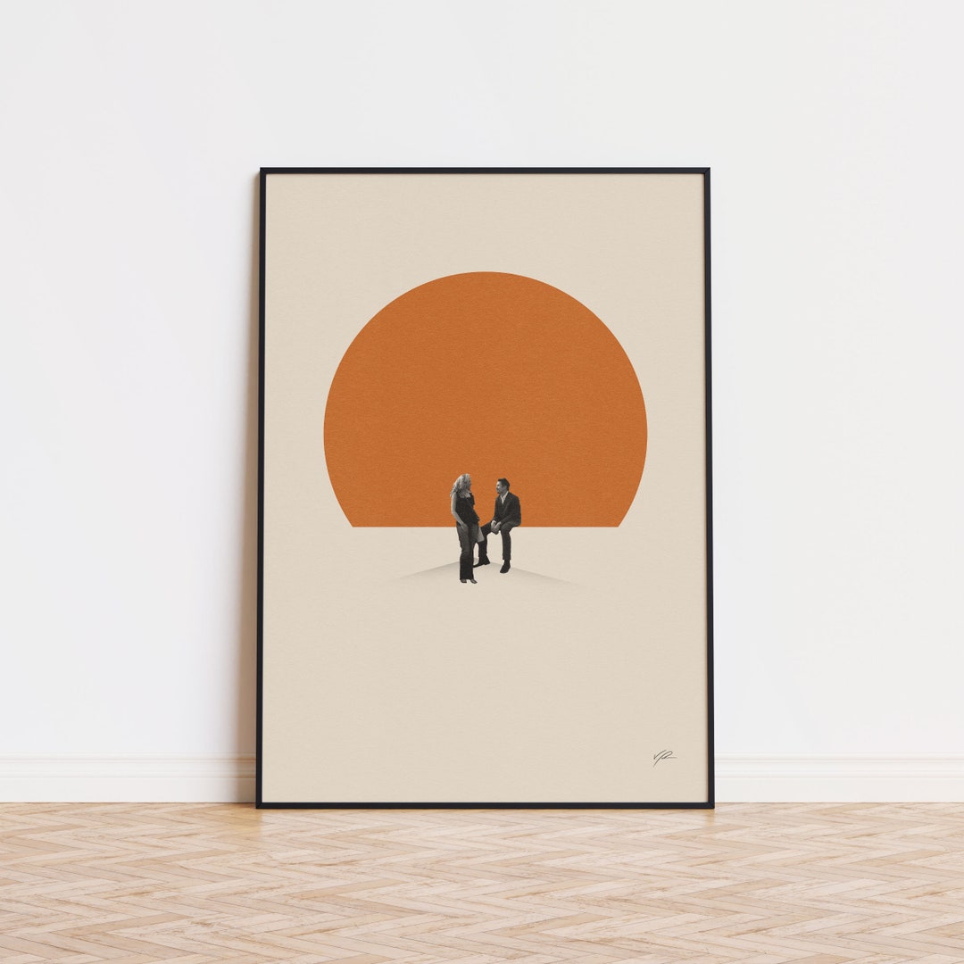 Before Sunset Inspired Poster | Mid Century Modern Poster | Minimalist ...