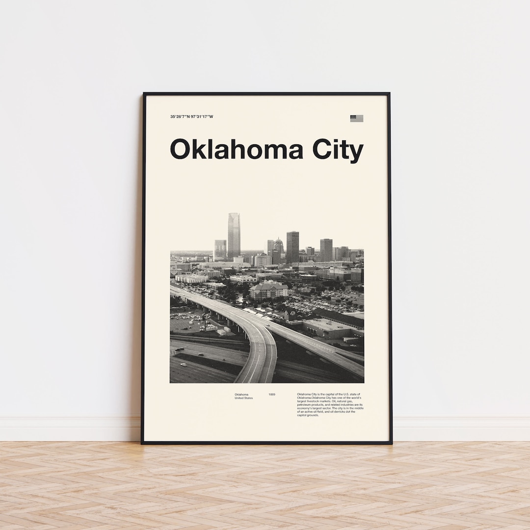 Oklahoma City Print | Oklahoma City Poster | Oklahoma City Wall Art ...