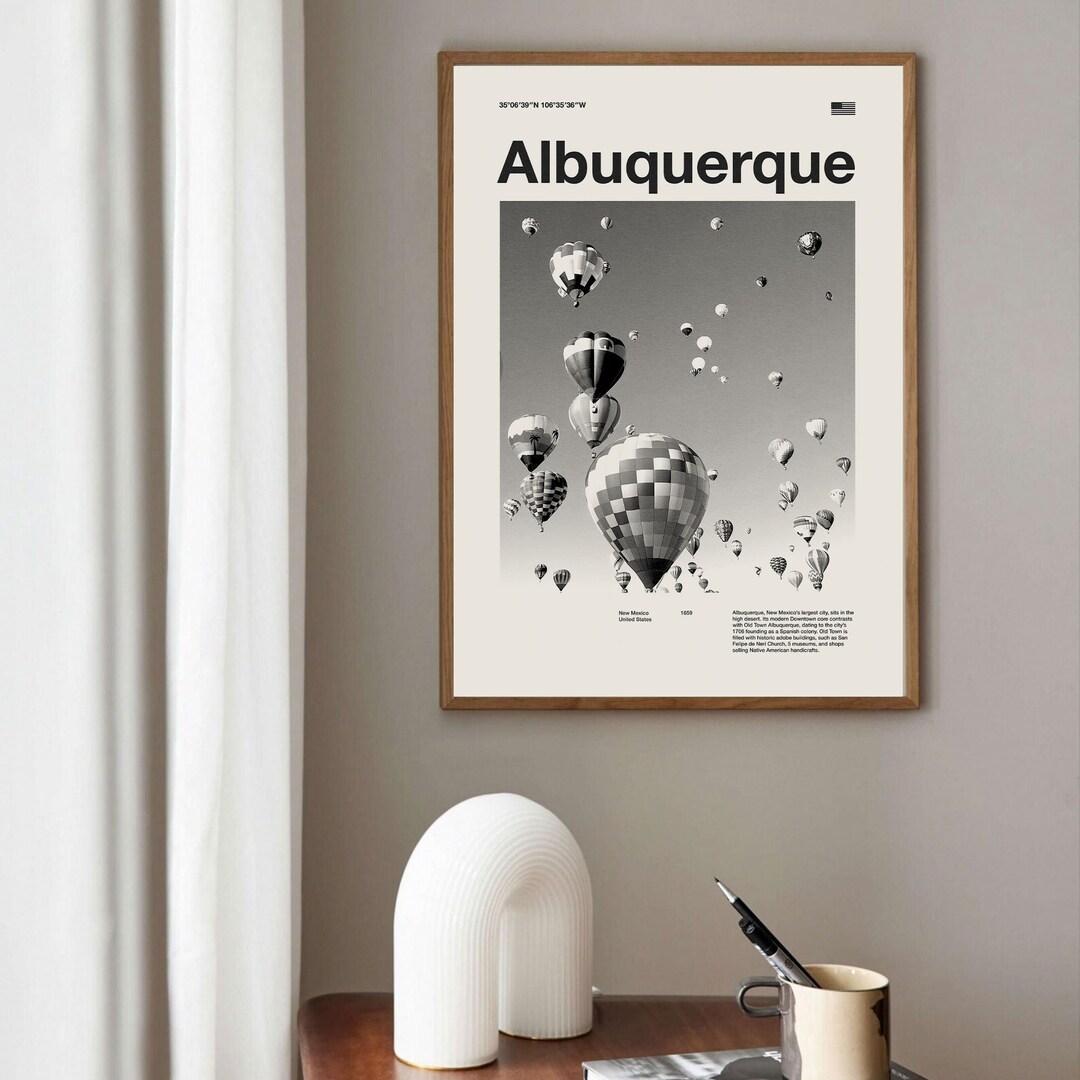Albuquerque Print | Albuquerque Poster | Albuquerque Wall Art | Mid ...