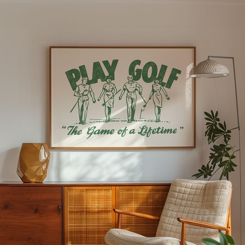 Golf Vintage Poster | Golf Lover Gift | Sport Gift | Man Cave Decor ...