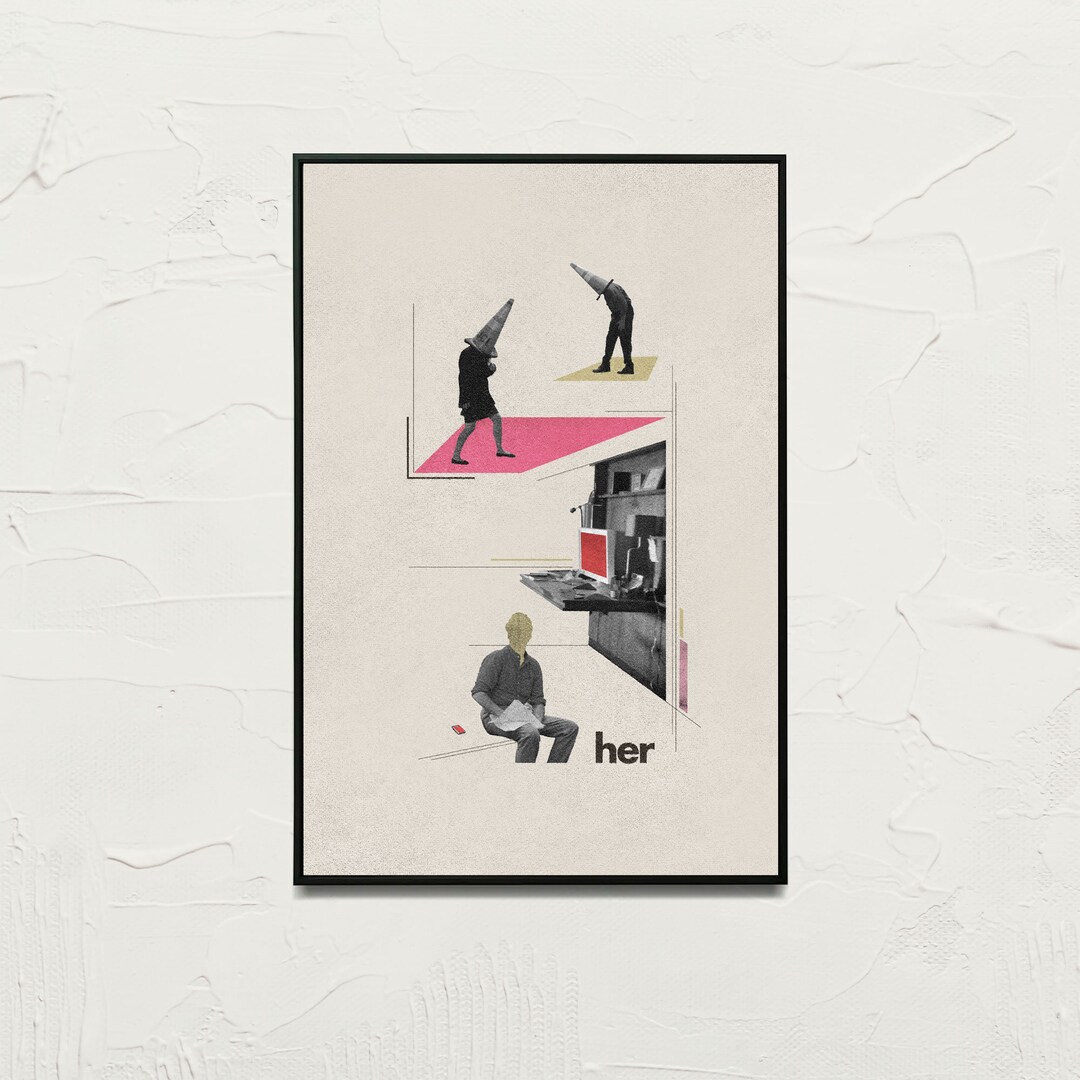 HER Inspired Movie Poster | Mid Century Modern Vintage Inspired Poster ...