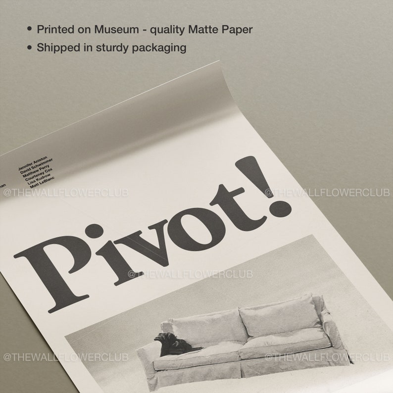 Pivot Friends Inspired Poster Mid-century Modern Poster - Etsy