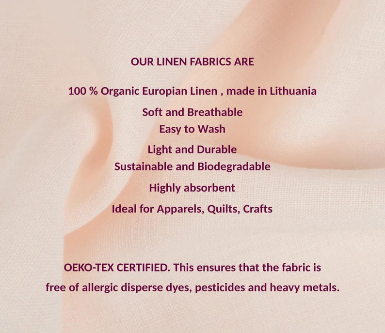 Soft Organic Washed Linen Fabric - European Flax for Quilting, Apparel ...