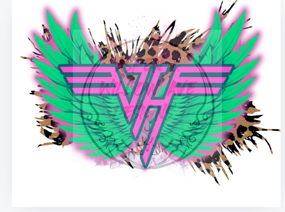 Van Halen Leopard Wings PNG - Rock Band Digital Download - Etsy