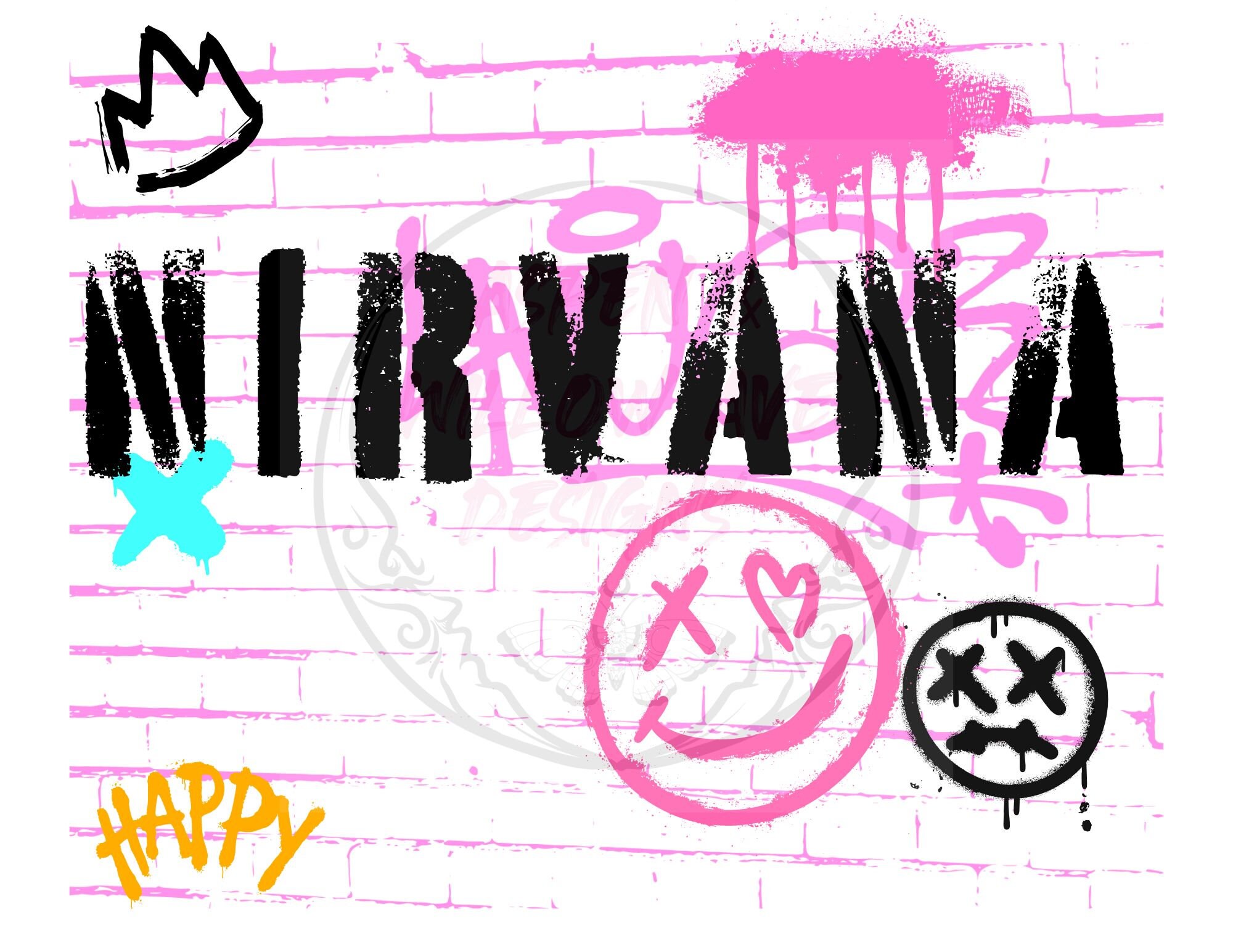Logo Nirvana Transparent Queen Band White Logo FREE PNG | Citypng