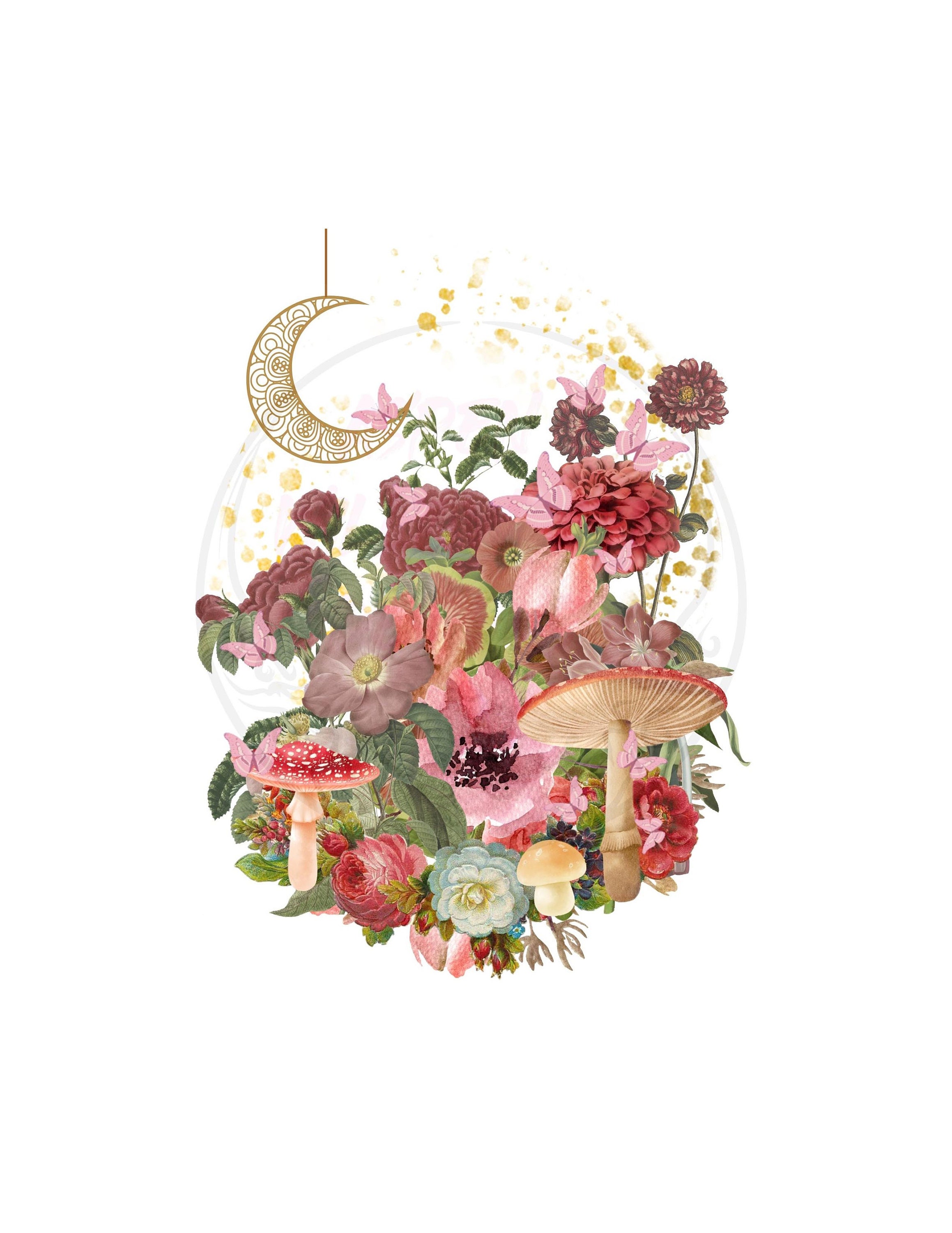 Cottagecore Png- Cottage Core Png- Mushroom Png- Fairy Png- Fairy ...