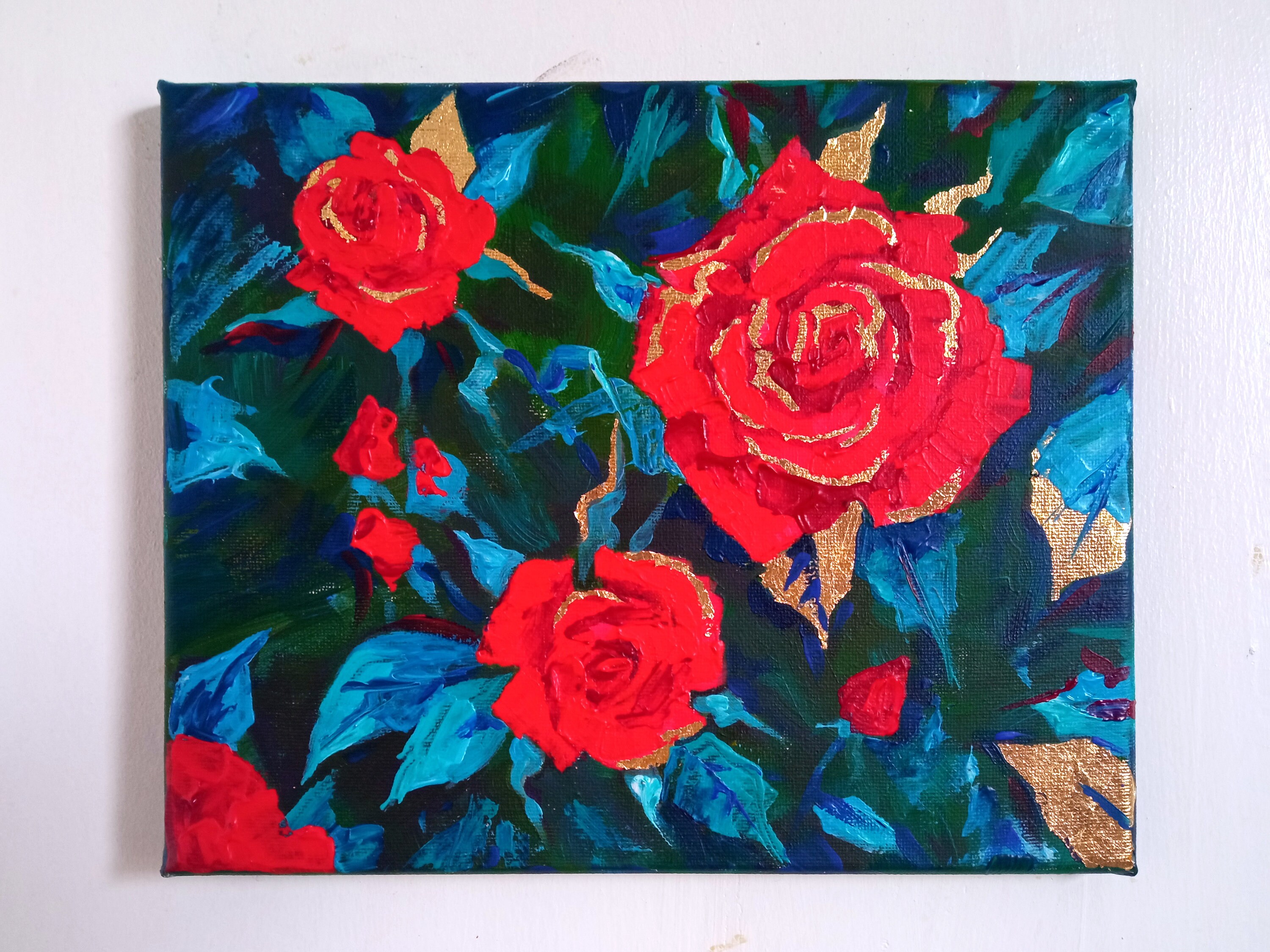 Rose Acrylic Painting