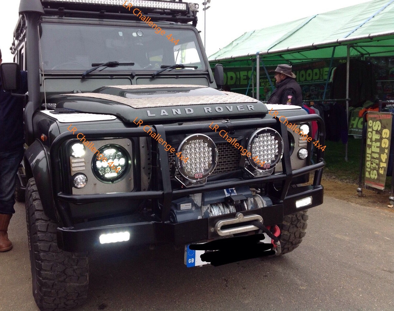 7 LED Headlights Land Rover Defender Upgraded Ice White Led Headlights ...