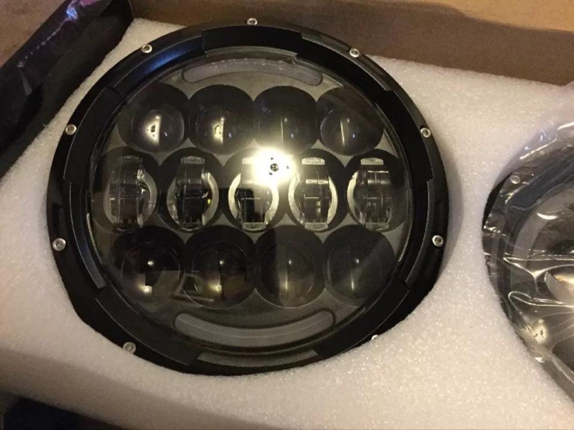 7 LED Headlights Land Rover Defender Upgraded Ice White Led Headlights ...