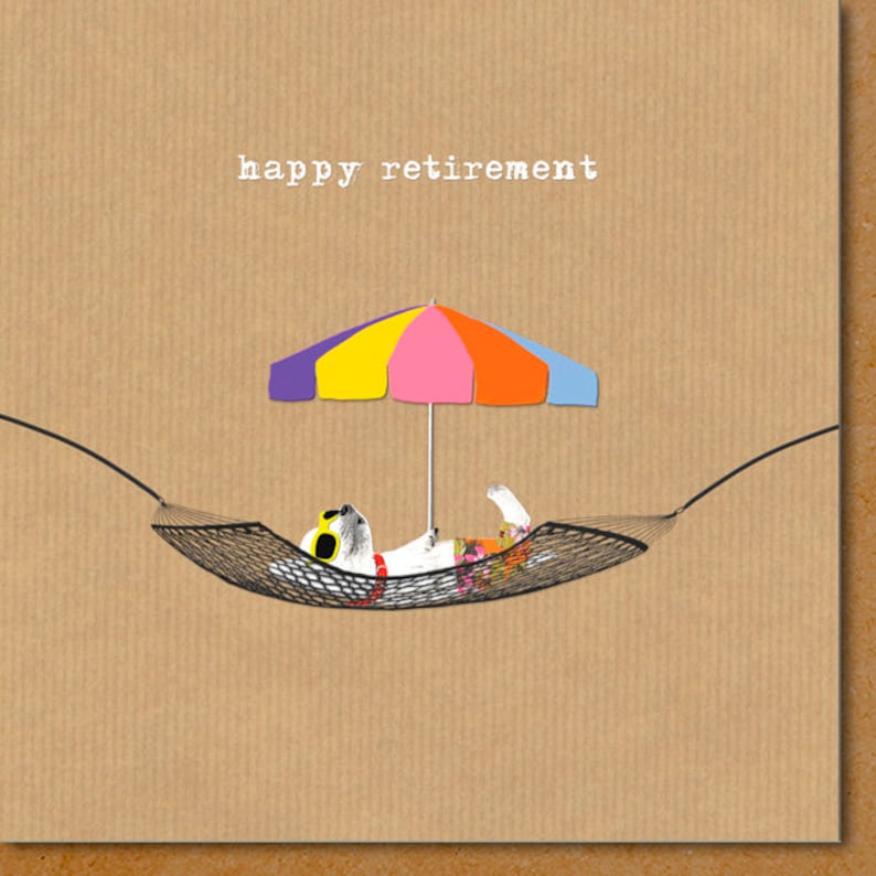Happy Retirement Card, Chilled Out Retirement, Dog Owning Retiree - Etsy