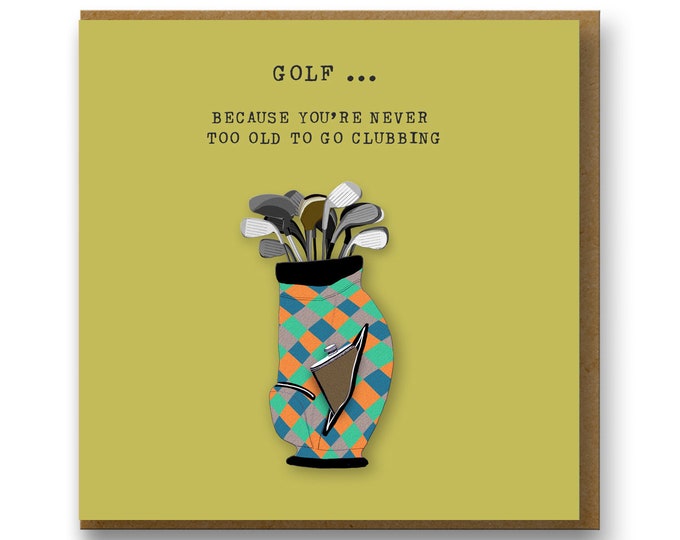 Golf Postcard Hilarious Comic Fun. Ideal to Make in to a Golf Birthday ...