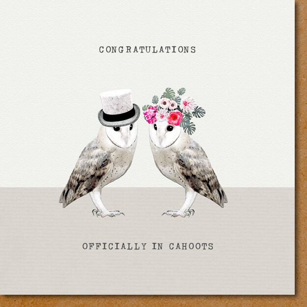 Funny Wedding Card, Officially in Cahoots - Etsy