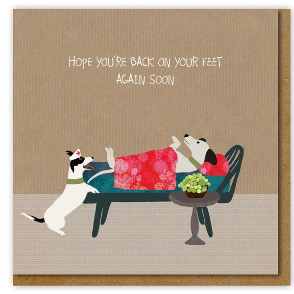 Dog Get Well Card - Etsy