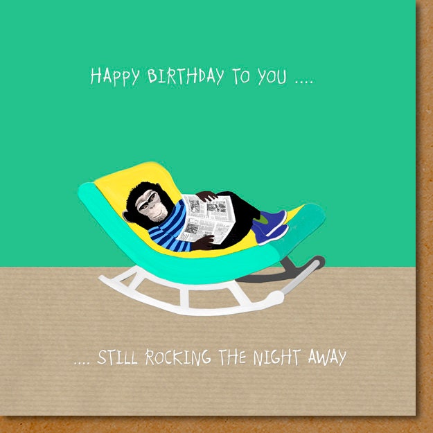 Funny Birthday Card for Aging Rocker, Rocking the Night Away Birthday ...