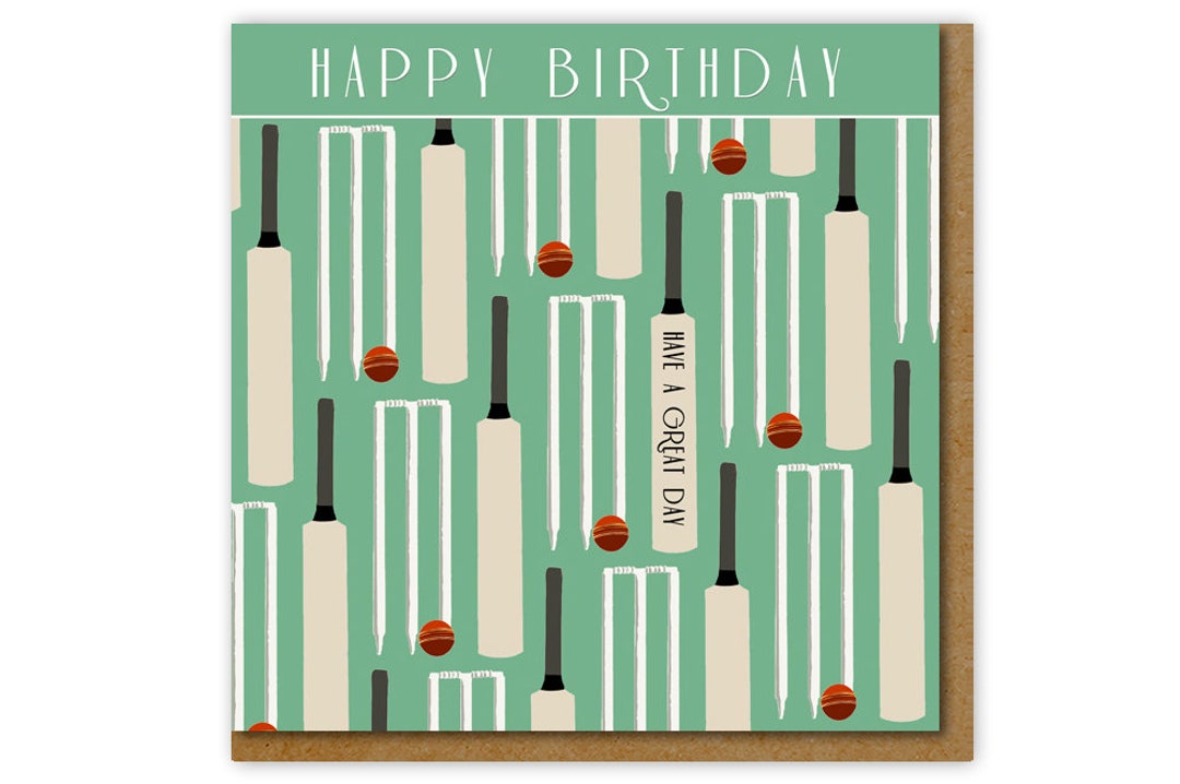 Birthday Card for Cricketer, Cricket Birthday Card, Cricket Mad - Etsy