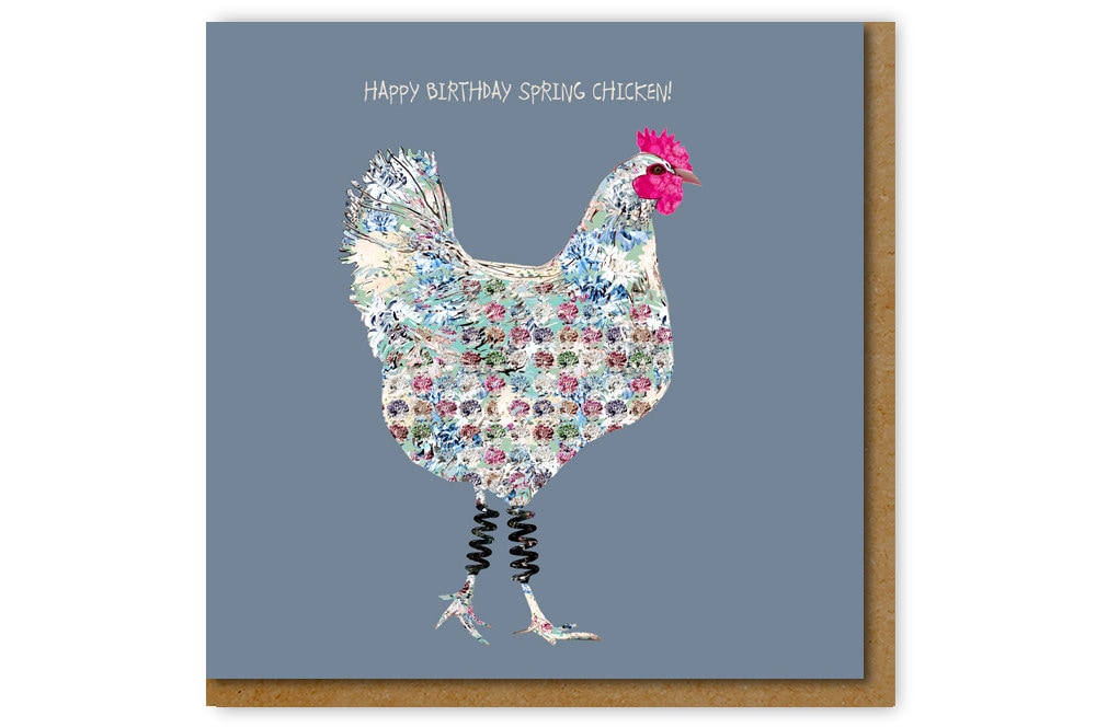 Funny Birthday Card Spring Chicken Birthday Card - Etsy