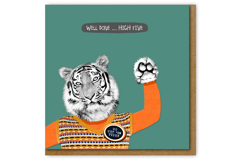 Congratulations Card Well Done...high Five Card - Etsy