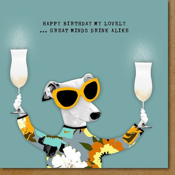 Funny Birthday Card for Prosecco Fan Champagne Fan Fizz - Etsy