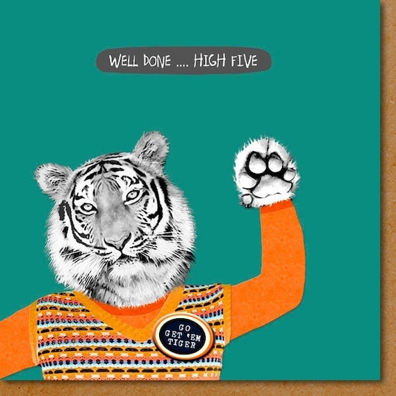 Congratulations Card Well Done...high Five Card - Etsy
