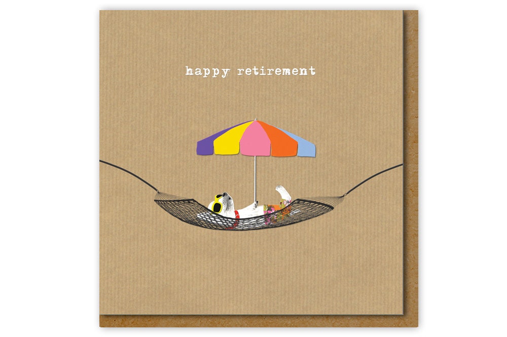 Happy Retirement Card, Chilled Out Retirement, Dog Owning Retiree - Etsy