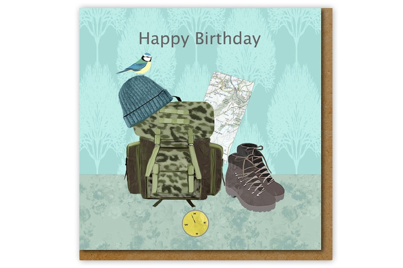 Walking Birthday Card, Card for a Walker, Outdoors Type, Hiking ...