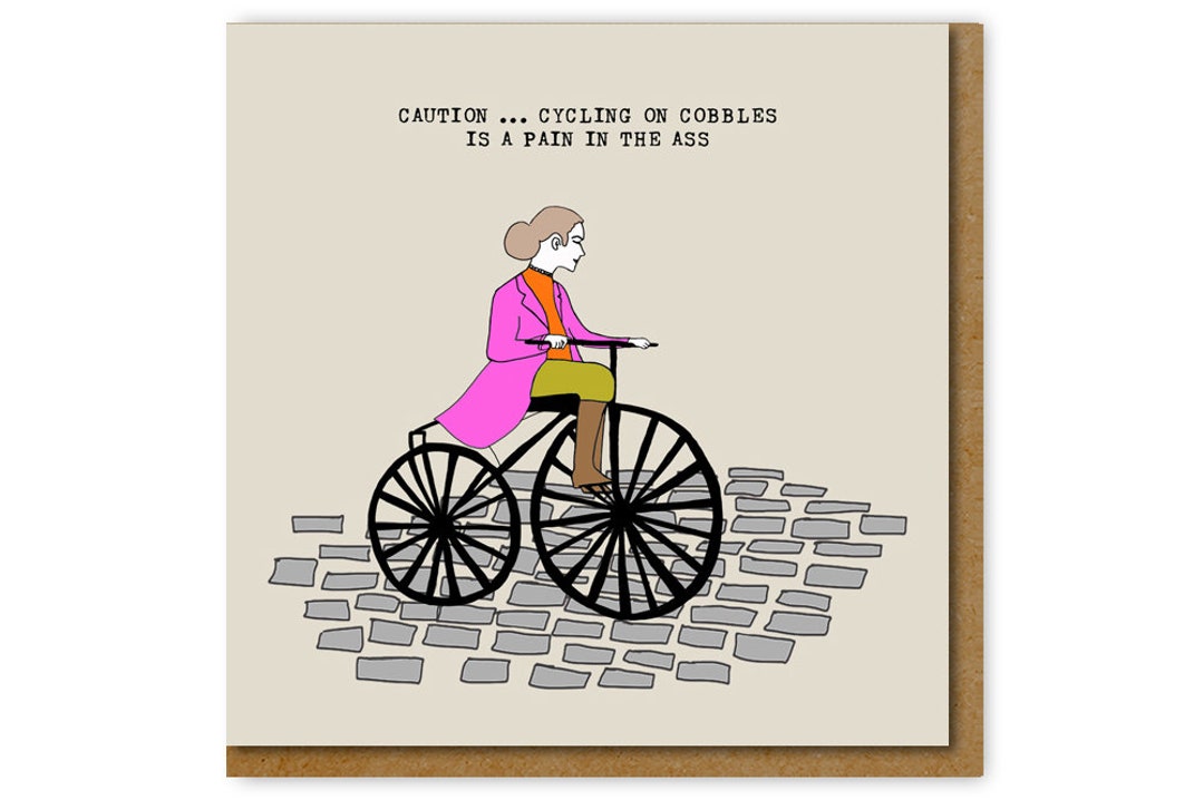 Funny Card for Cyclist, Humour Card for Bike Fan, Period Drama Cyclist ...
