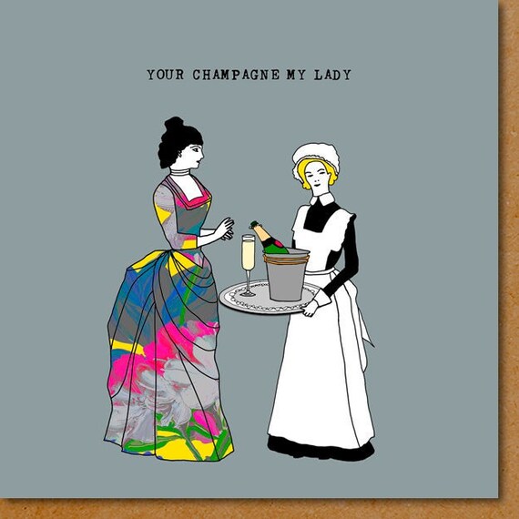 Funny Card for Champagne Lover Humour Card for Posh Girl - Etsy