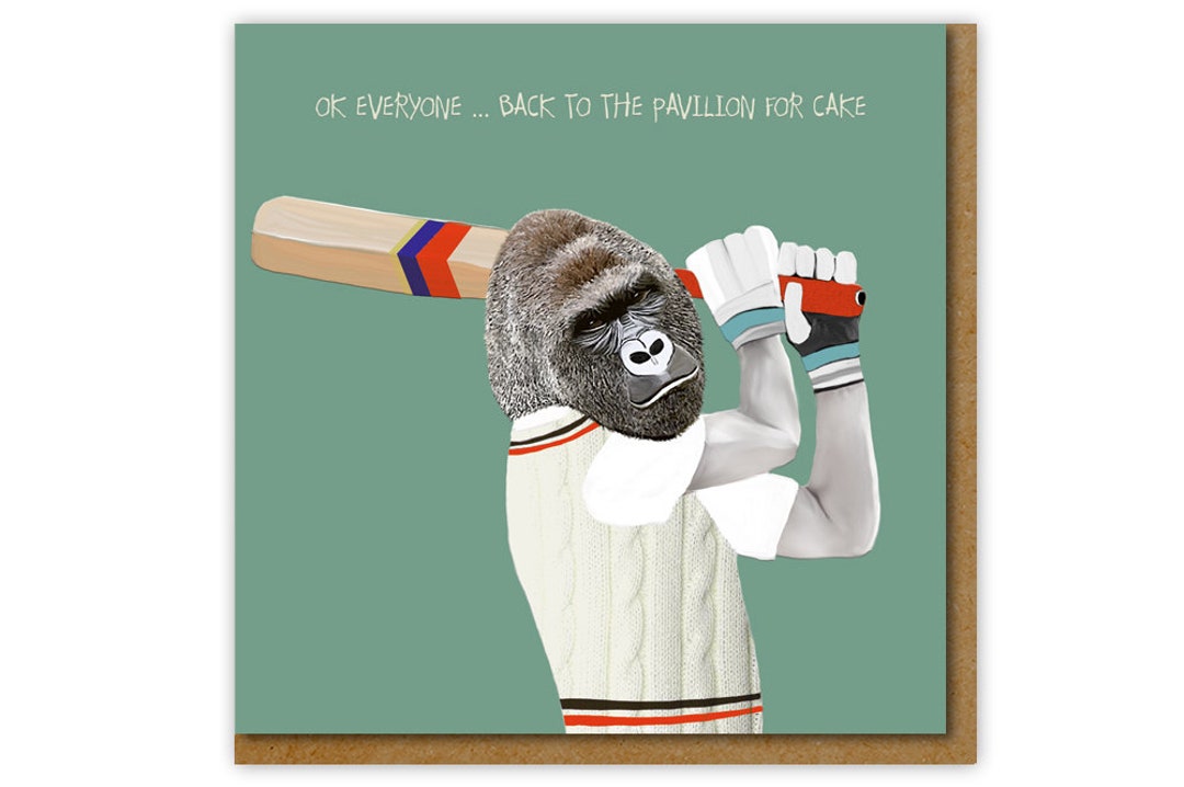 Funny Card for Cricket Fan, Back to the Pavilion Birthday Card - Etsy UK