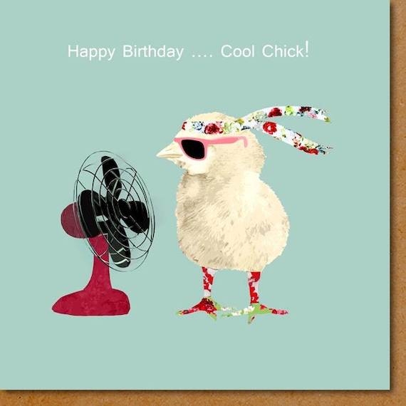 Funny Birthday Card for Cool Girl Fashionista Cool Chick - Etsy Australia