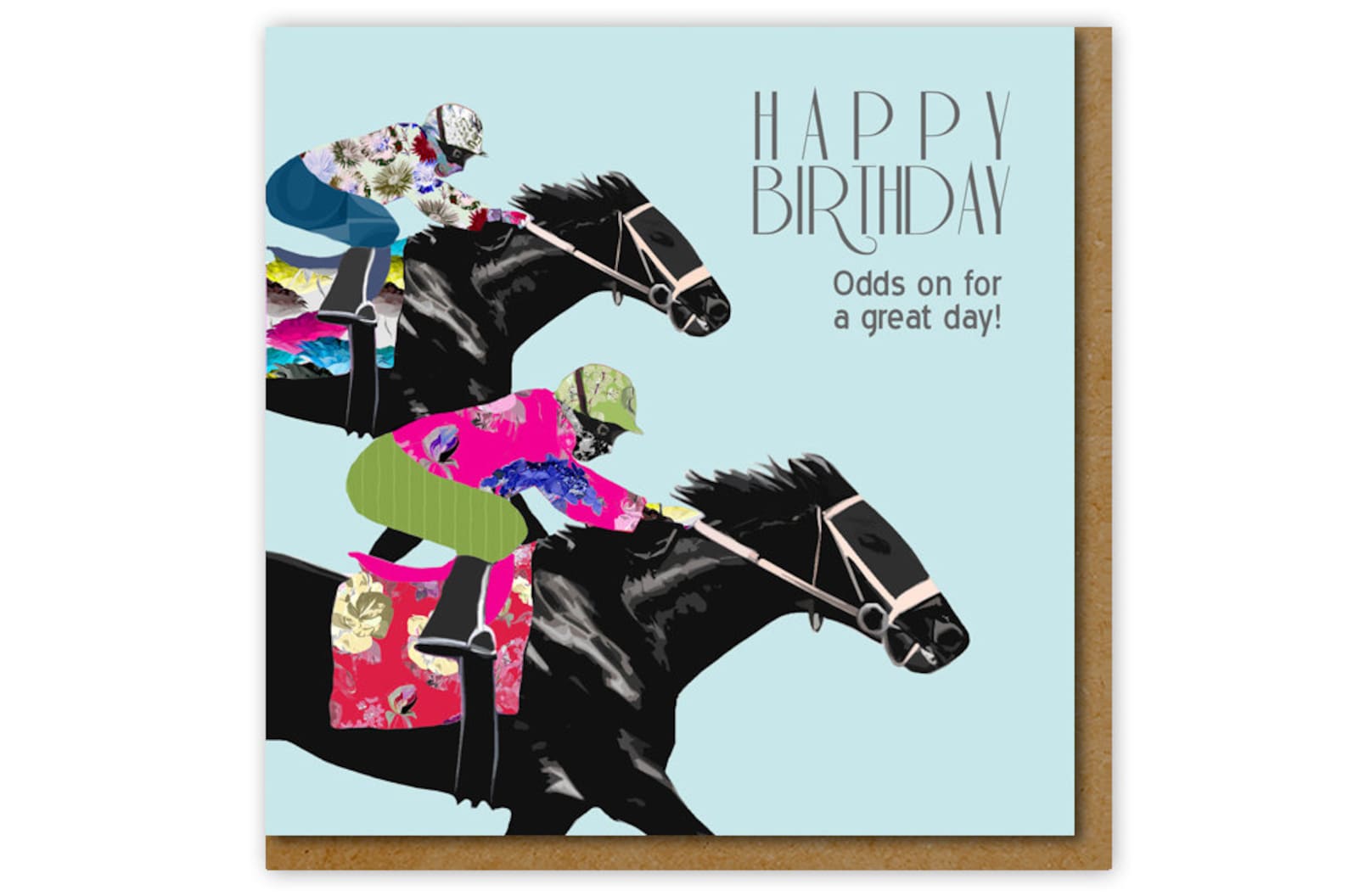 Horse Racing Birthday Card - Etsy