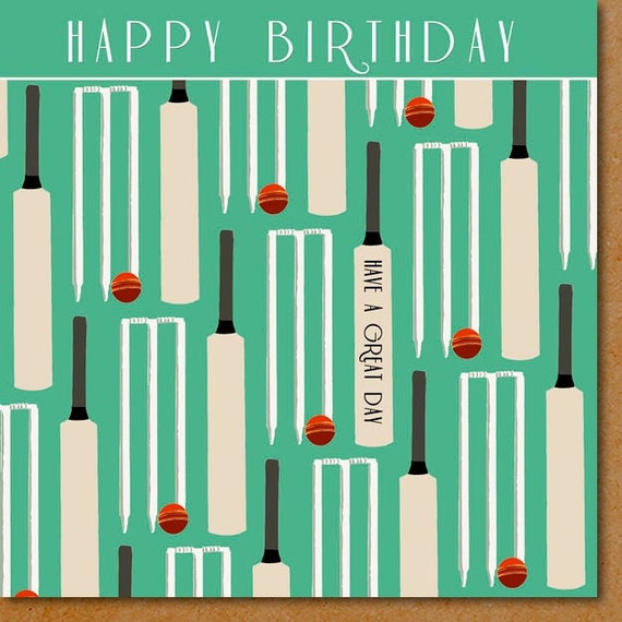 Birthday Card for Cricketer Cricket Birthday Card - Etsy UK