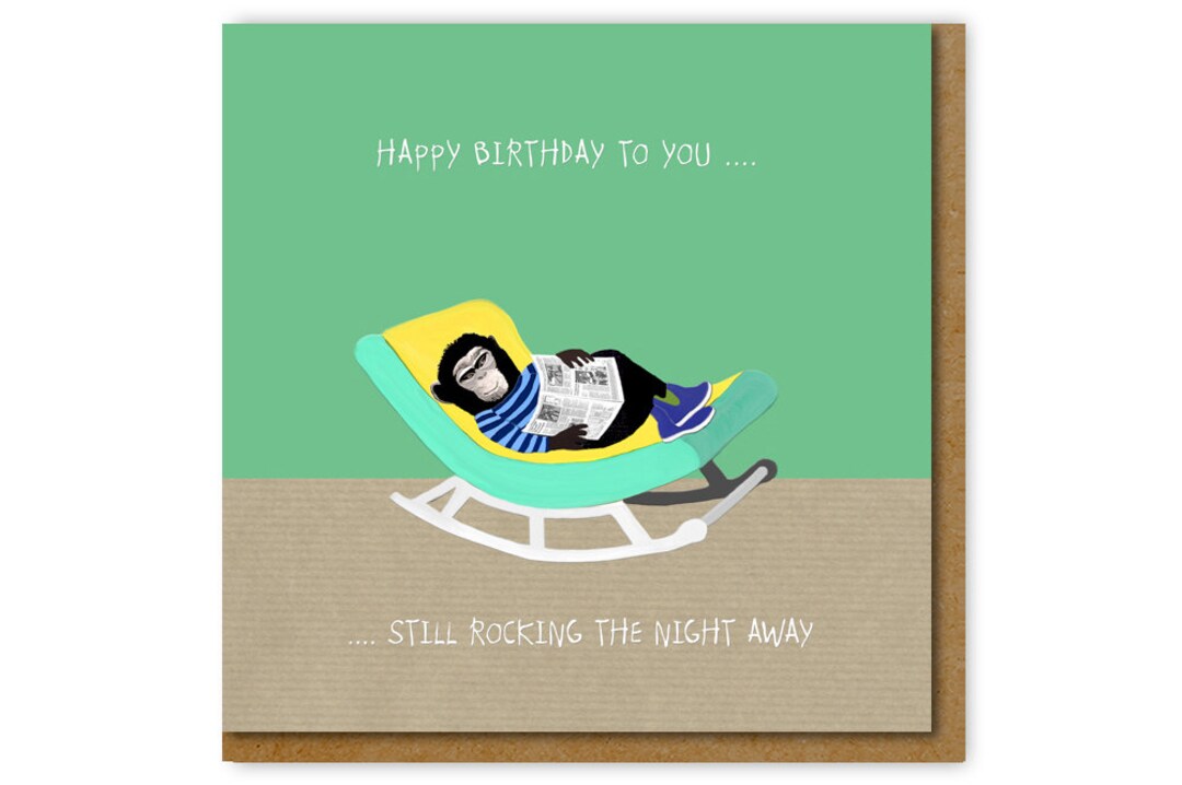Funny Birthday Card for Aging Rocker, Rocking the Night Away Birthday ...