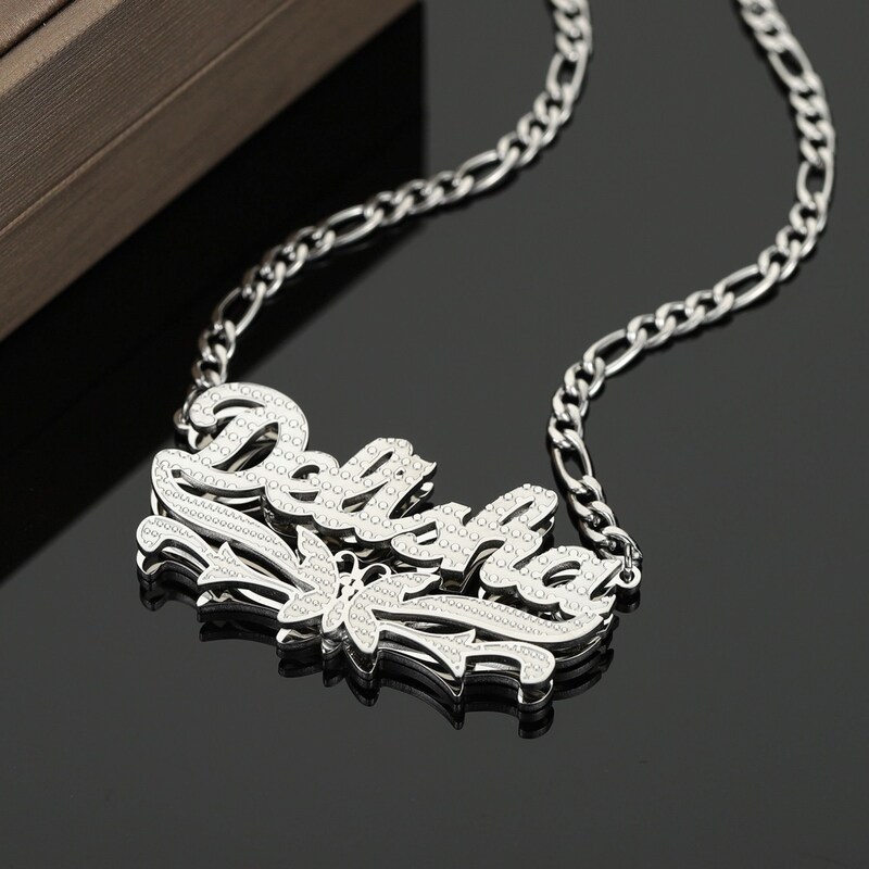 Nameplate Necklace - Etsy