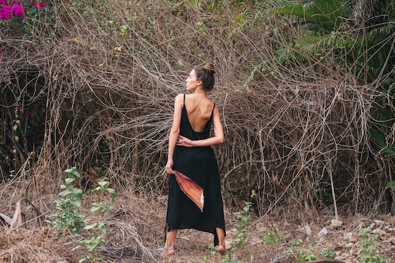 Comfy Elegant Simple V-shape Back Cut Open Back Boho Style - Etsy