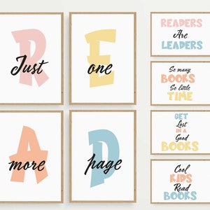 Reading Posters, Reading Corner Posters, Reading Corner Wall Art ...
