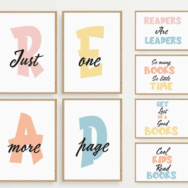 Reading Posters, Reading Corner Posters, Reading Corner Wall Art ...