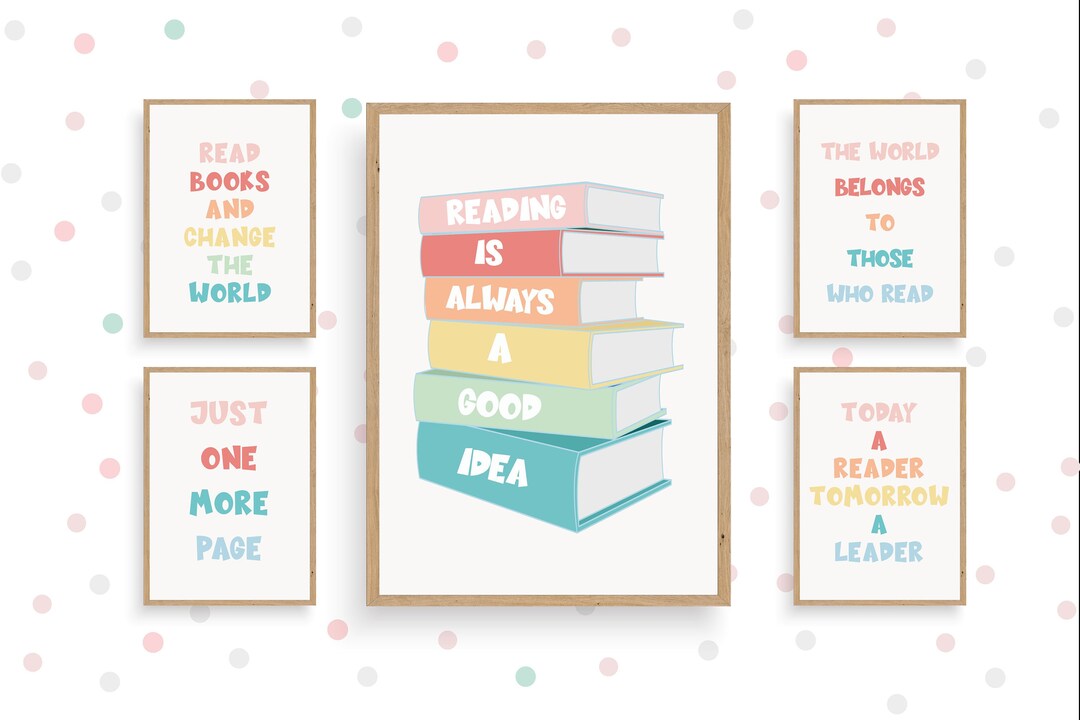 Reading Posters Reading Corner Posters Reading Corner Wall - Etsy