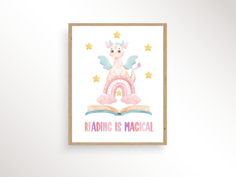 Reading Poster, Reading Nook Poster, Girls Room Decor, Classroom ...