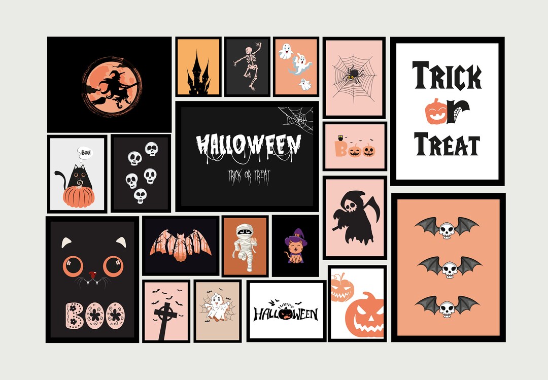 Halloween Printables, Halloween Printable Bundle, Set of 20, Halloween ...