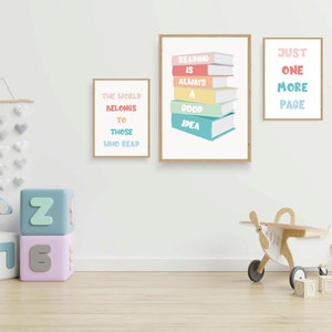 Reading Posters, Reading Corner Posters, Reading Corner Wall Art ...